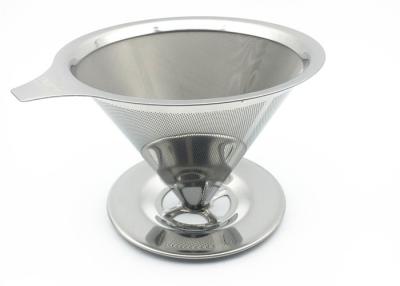 China 18 / 8 Stainless Steel Filter Mesh , Pour Over Coffee Dripper Double Layered Mesh for sale