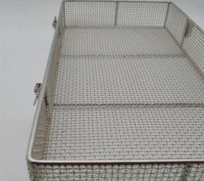 China 310S Stainless Steel Wire Mesh Medical Disinfect Basket Round / Square Shape for sale