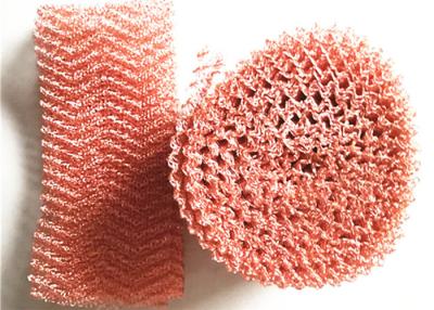 China Alcohol Distillation Pure Copper Knitted Wire Mesh Gas Liquid Filter Mesh for sale