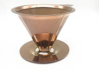 China 115mm 2cups Wire Mesh Filter Element Stainless Steel Stand Pour Over Kettle Coffee Dripper for sale