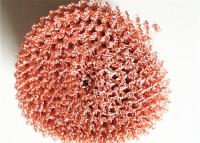 China Customized Knitted Stainless Steel Mesh , Wire Rope Netting Pure Red Copper Material for sale