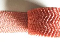 China Customized Knitted Stainless Steel Mesh , Wire Rope Netting Pure Red Copper Material for sale