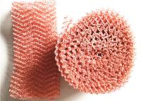 China Customized Knitted Stainless Steel Mesh , Wire Rope Netting Pure Red Copper Material for sale