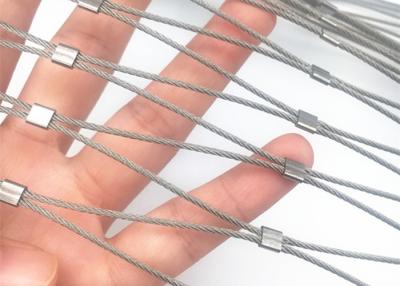 China High Tensile Strength 7x7 / 7x19 316 Knitted Wire Mesh Animal Enclosure With Ferrules for sale