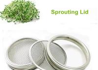 China 16oz 30oz Glass Wide Mouth Mason Jars Stainless Steel Sprouting Mesh Lid for sale