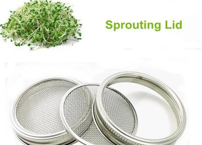 China 16oz 30oz Glass Wide Mouth Mason Jars Stainless Steel Sprouting Mesh Lid for sale