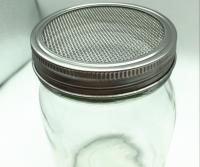 China Home Stainless Steel Sprouting Screen Strainer Lid For Mason Jar for sale
