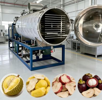 China Water Cooling Industrial Freeze Dryer Featuring Temperature Range Minus 50 Degrees Celsius to Plus 80 Degrees Celsius and Fully Automatic Operation Mode for sale