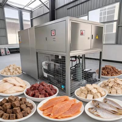 China Food vacuum freeze dryer featuring freeze drying temperature range minus 40 to 80 degrees and Baosi or  vacuum pump for operation for sale
