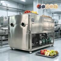 China 100Kg batch Vegetable freeze dryer offering 18 to 22 hours freeze drying time ideal for large scale vegetable preservation for sale