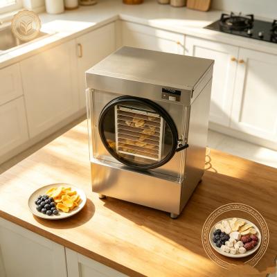 China Noise Level ≤50dB Home Freeze Dryer Featuring SUS304 Stainless Steel and Freeze Dry Cycle 24 to 30 Hours Ideal for Food Drying for sale