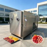 China 100Kg batch Vegetable Freeze Dryer with Temperature Range minus 50 plus 50 degrees Celsius and Two stage Rotary Vane Vacuum Pump for sale