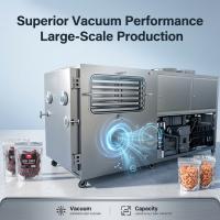 China Industrial Meat Freeze Dryer 100kg Batch Vacuum Freeze Drying Machine for Beef Chicken Shrimp Fish for sale