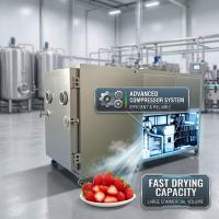 China 100kg Batch Industrial Freeze Dryer Machine Commercial Vacuum Lyophilizer for Food Factory Production for sale