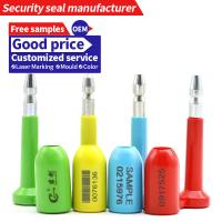 China Self Locking Bolt Security Seal ABS Container Seal ISO17712 8mm Diameter 15KN Strength for sale
