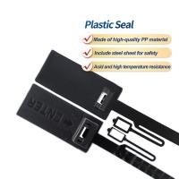 China JCPS620 Plastic Coated Tanker Security Meter Seal Pull Tight 354mm 7mm for Bags for sale