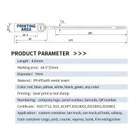 China JCPS300 Serial Number Plastic Seal for Fuel Tankers 412mm Length 7mm Diameter for sale