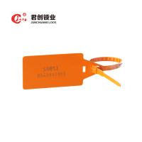China one time use big tag express postal parcel seal plastic pull tight seal JCPS102 for sale