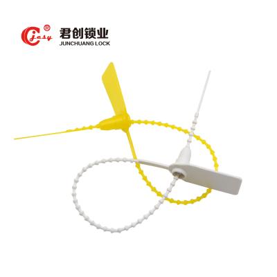 China JCPS602 Self-Locking High Security Plastic Seal Lock Red Color Zip Tag 200mm for sale