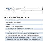 China Plastic Coated Tanker Security Meter Seal Pull Tight Bank Security Plastic Seal for Bags Truck 300mm 235N for sale