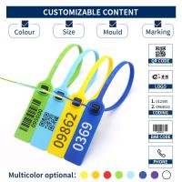 China JCPS300 Plastic Numbered Security Seal Disposable Plastic Tag 41.2cm 7mm for sale