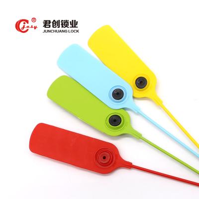 China JCSY JCPS005 Custom Self-locking Plastic Cargo Seal 200.1mm Truck Door Security Seal for sale