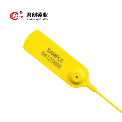 China JCSY JCPS005 Custom Self-locking Plastic Cargo Seal 200.1mm Truck Door Security Seal for sale