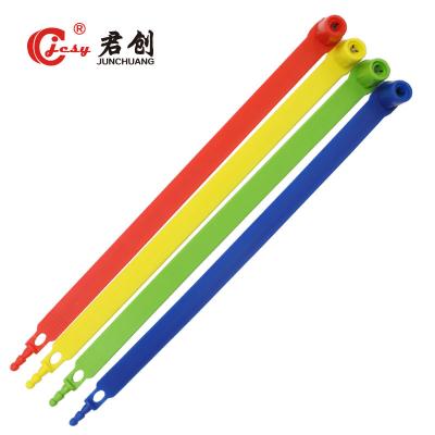 China JCPS402 Security Plastic Seals with Barcode 20cm Length 10mm Width Heat Sealing for sale