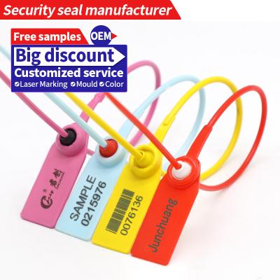 China JCPS003 Plastic Security Seal Strip 300mm 400mm 500mm 700mm for Bank Bags and Containers for sale