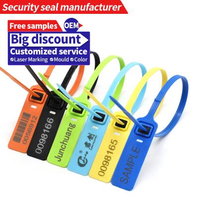 China JCPS605 Plastic Security Seal for Bags with Serial Number Printing 41.2cm 7mm for sale
