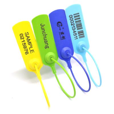 China Flexible Plastic Security Seal Strips 30cm 2.5mm with Serial Number for Logistics and Express Delivery for sale