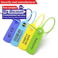 China Flexible Plastic Security Seal Strips 30cm 2.5mm with Serial Number for Logistics and Express Delivery for sale
