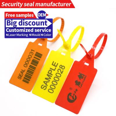 China JCPS102 Tamper Evident Plastic Security Seal 462mm Pull Tight for Bags Bank Use for sale