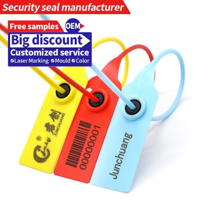 China Disposable Plastic Truck Door Seal 50cm Hot Stamping Security Container Lock for sale