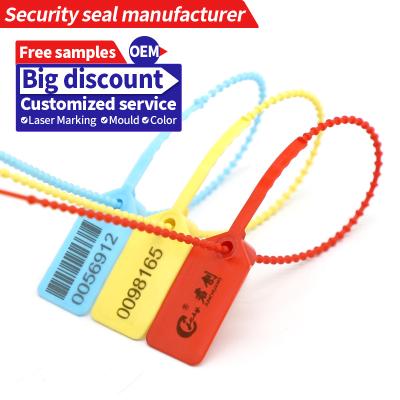 China JCPS301 Plastic Numbered Security Seal 300mm PP PE Container Packaging Tamper Evident for sale