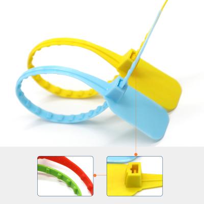 China Strap Plastic Security Seal JCPS119 Tamper Proof Pull Tight 6mm for sale