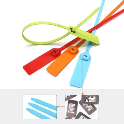 China Adjustable Plastic Security Ties Airline Logistics Plastic Seal JCPS300 for sale