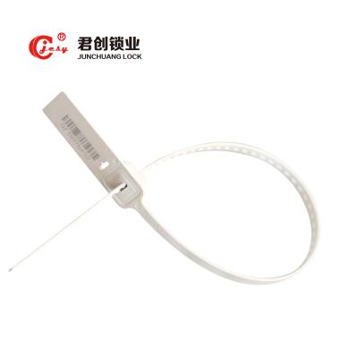 China JCPS600 Customized Logo Plastic Strip Seal 380mm 7mm Diameter Security Seal for Money Bags for sale