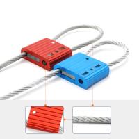 China JCCS005 ISO 17712 Container Cable Seal with Barcode Aluminum Alloy 35x41x13mm for sale