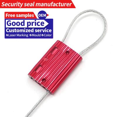 China Tamper Proof Cable Seal Wire Cable Seal Aluminum Alloy Safety Cable Seal 1.5mm Diameter 3.5KN Tensile Strength for sale
