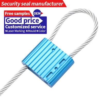 China JCCS005 Container Cable Seal Pull Tight Security Wire Cable Seal 35x41x13mm Aluminum Alloy for sale
