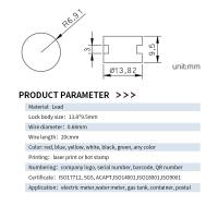 China JCMS203 Lead Meter Seal for Gas Water Electric Meters 13.8x9.5mm Tamper Proof for sale