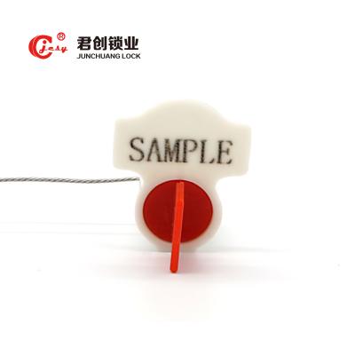 China JCMS102 Plastic Meter Seal with Number Lock Adjustable Tamper Gas Meter Seal 0.68mm Wire for sale