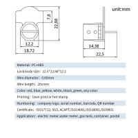 China JCMS003 Polycarbonate Electric Meter Seal 22.5mm Lock Body 0.68mm Wire Diameter for sale