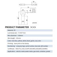 China JCMS204 Plastic Twist Electric Meter Seal Tamperproof 71x60mm PP with 0.68mm Wire for sale
