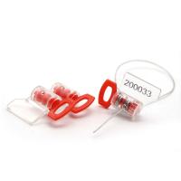 China JCMS005 Blue Plastic Meter Seal 25x21.7mm with 0.68mm Wire Lead Security Seal for Gas Water Meters for sale