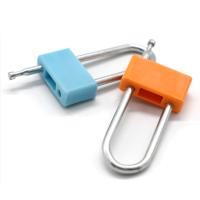 China JCPL201 Plastic Padlock Security Seal 32x85.8mm ABS+Iron Custom Color for sale