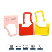China Red Plastic Padlock Seal 38x61mm Heavy Duty Numbered Security Seal for B2B for sale