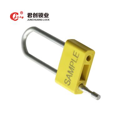 China Custom Padlock Security Seal for Cash Bag JCPL201 Plastic Body with Steel Wire 2mm for sale