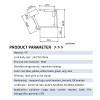 China JCPL002 Anti Tamper Plastic Padlock Seal 24.6x38.7mm PP Security Seal for sale